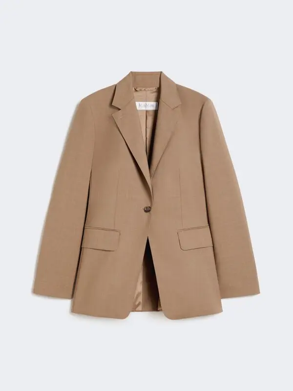 Max Mara Single-breasted Wool Blazer - Hazelnut Brown