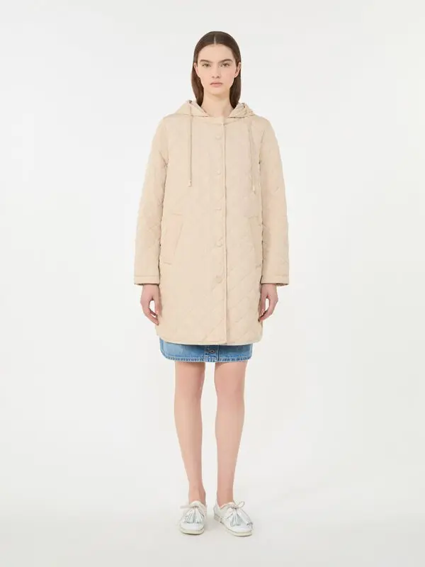Max Mara Water-repellent Quilted Padded Parka - Sand