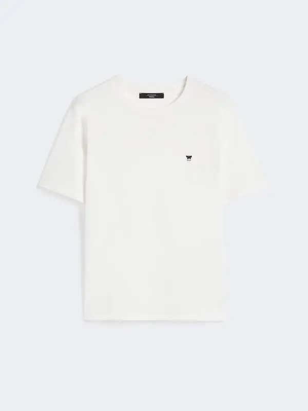 Max Mara Cotton T-shirt With Embroidered Detail