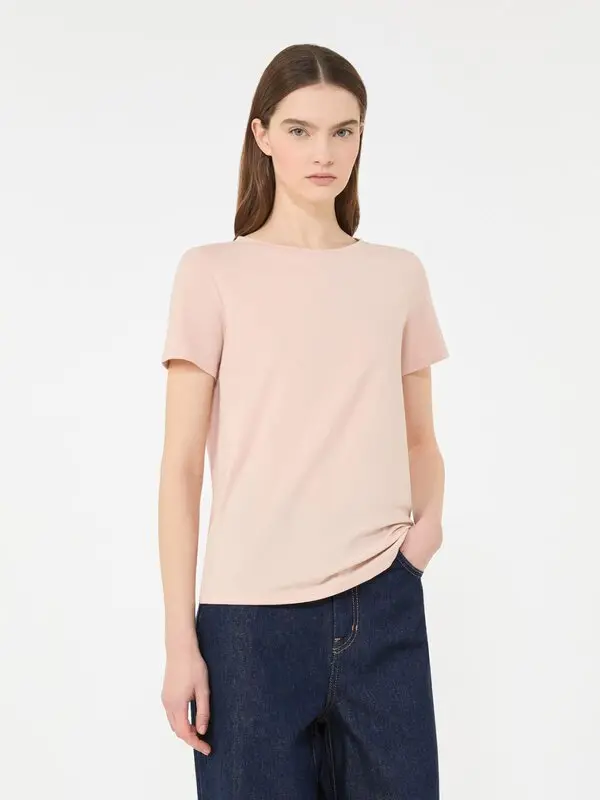 Max Mara Basic Cotton Jersey T-shirt - Pink