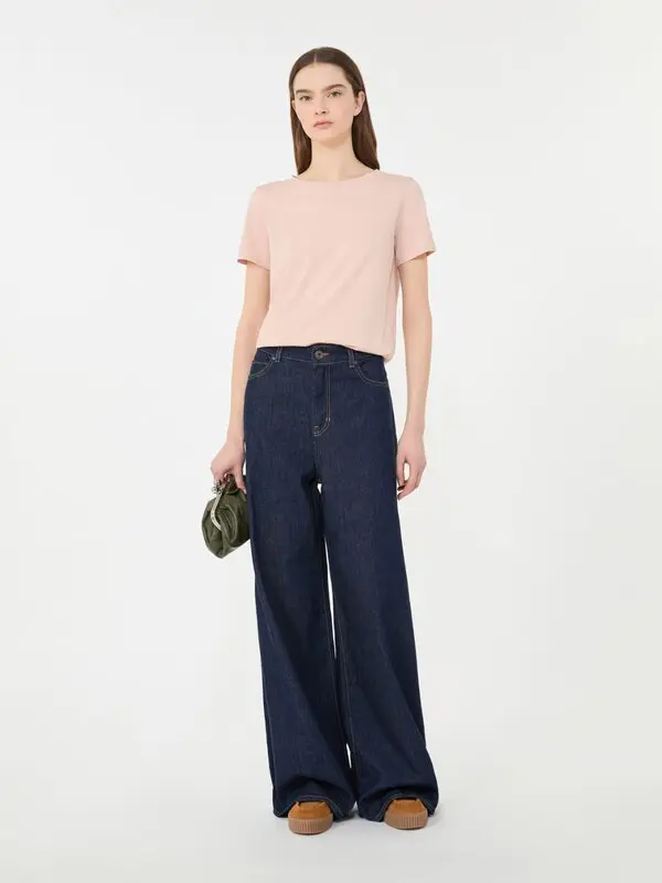 Max Mara Basic Cotton Jersey T-shirt - Pink