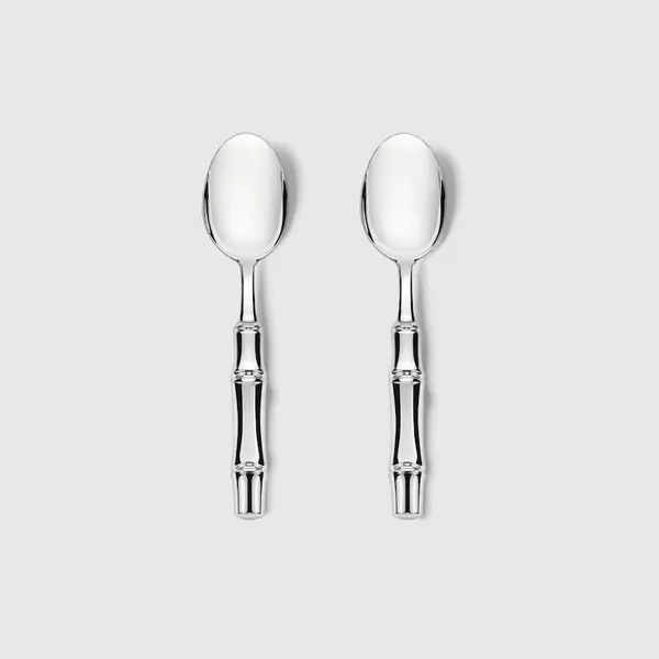 Gucci Coffee Spoons With Bamboo Motif, Set Of Two - Black
