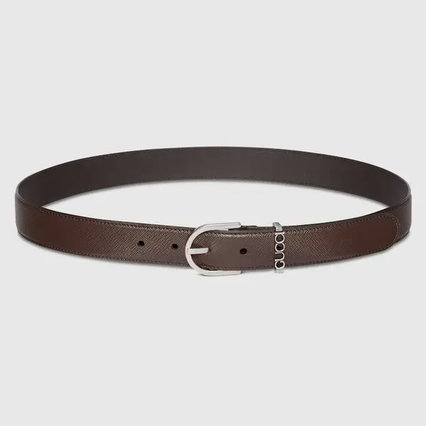 Gucci Belt With Stirrup Buckle - Brown