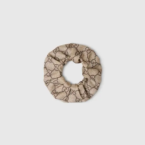 Gucci Gg Silk Scrunchie - Beige