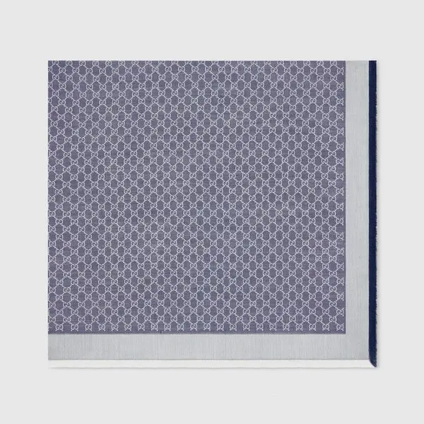 Gucci Gg Silk Wool Shawl - Multicolor