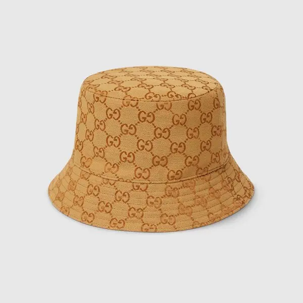 Gucci Reversible Gg Canvas Bucket Hat - Yellow