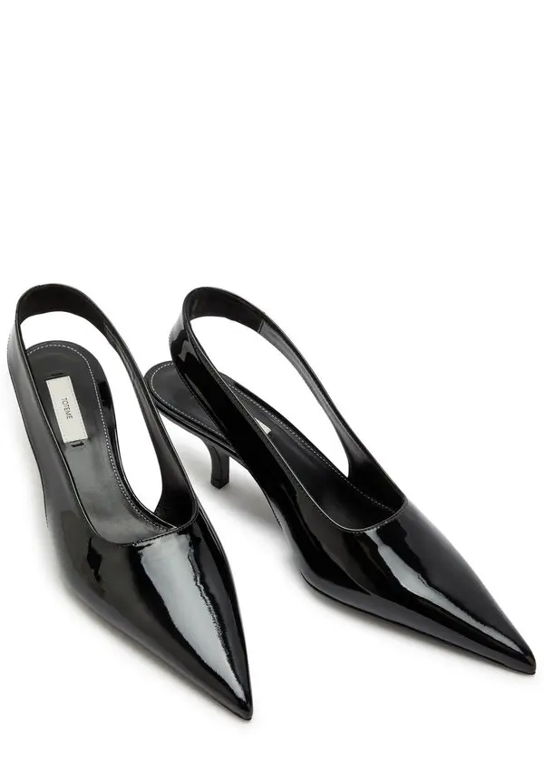 TOTEME Patent Leather Slingback Pumps