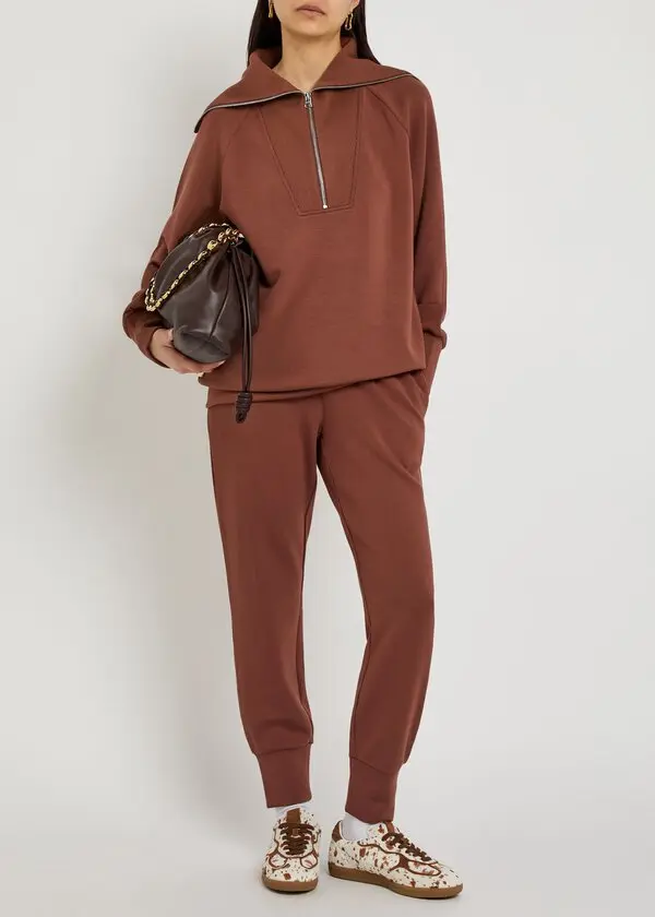 Varley The Slim Cuff 27.5 Stretch-jersey Sweatpants - Maroon