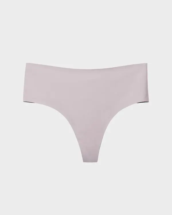 EBY Highwaisted Thong Panties, Seamless - Haze
