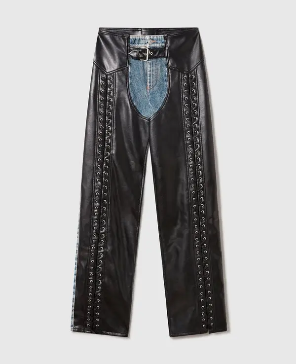 Stella McCartney Lace-up Chap Jeans - Black