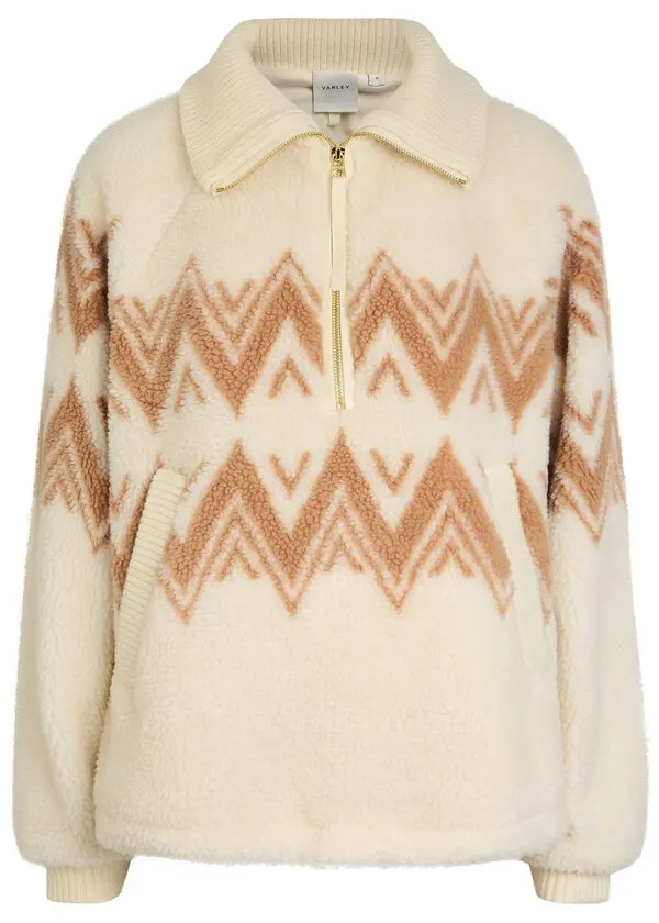 Varley Hendrik Fair Isle Fleece Sweatshirt - White