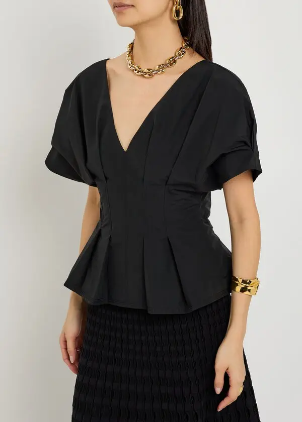 Simkhai Rozen Pleated Top - Black
