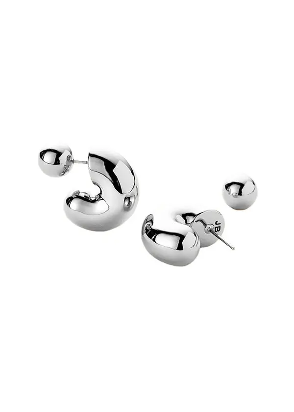 Jenny Bird Tome Hoop Earrings - Silver