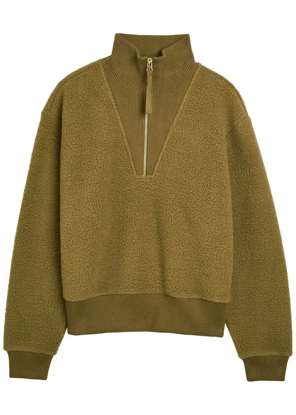 Varley Jaylin Half-zip Fleece Sweatshirt - Olive