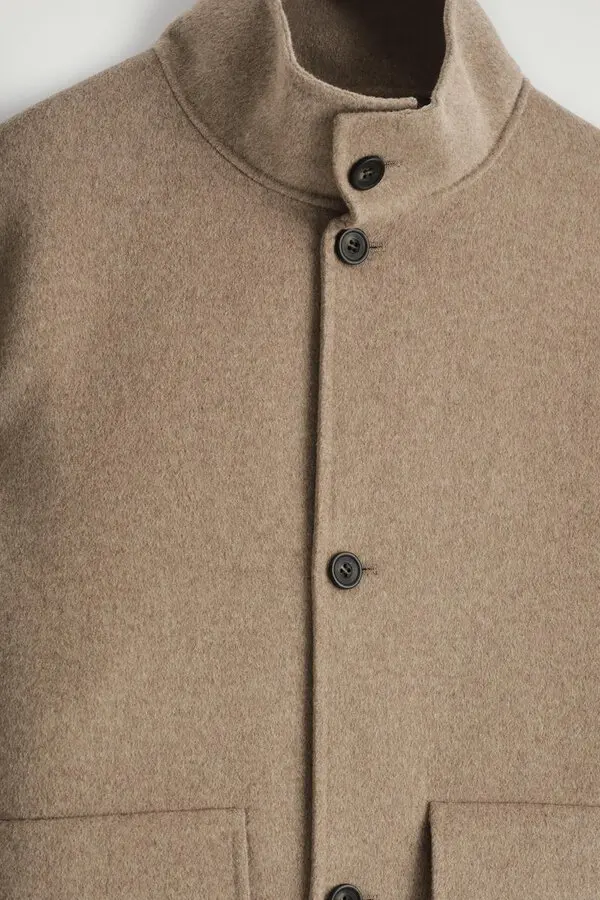 Cos Double-faced Wool Mock Neck Jacket