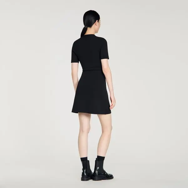 Sandro Button-up Knit Mini Dress