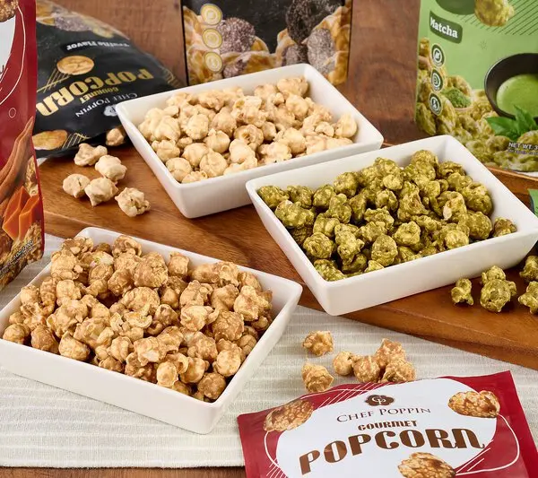 CHEF POPPIN Bags Gourmet Coated Popcorn Variety - One-color