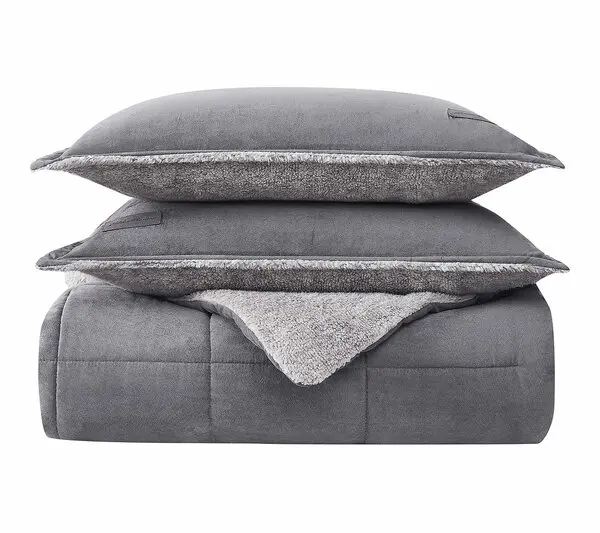 Eddie Bauer Sherwood Grey Textured Queen Comfor Ter Set