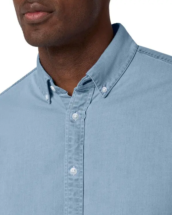 Mizzen+main Nash Chambray Shirt - Light Pastel Blue