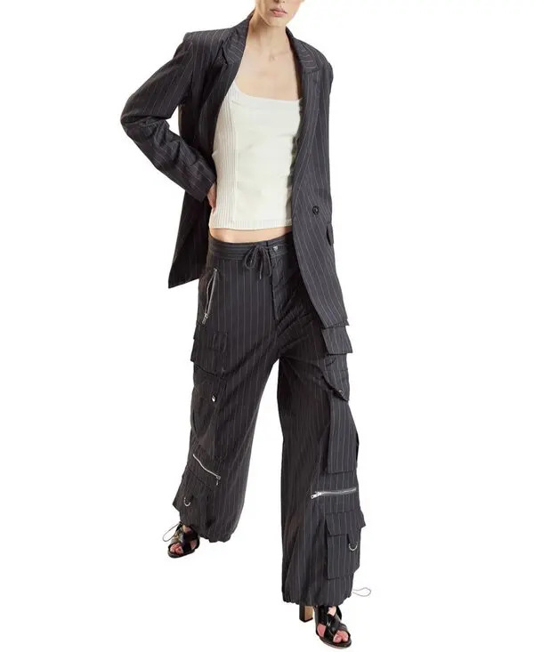 Cynthia Rowley Pinstripe Oversized Jacket