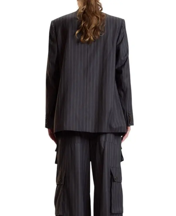 Cynthia Rowley Pinstripe Oversized Jacket
