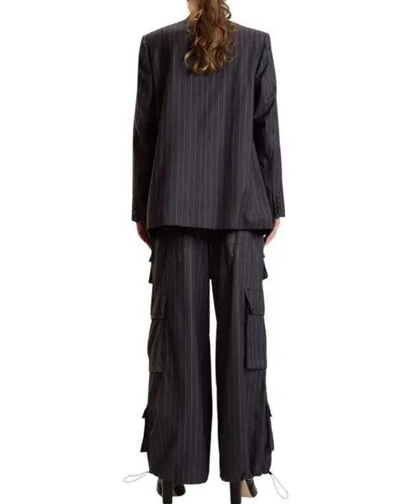 Cynthia Rowley Pinstripe Oversized Jacket