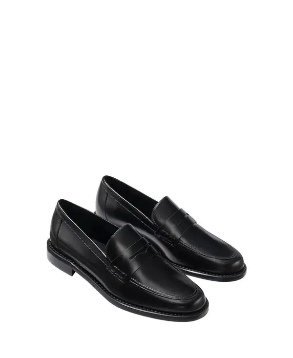 MARGAUX LONNBERG The Marlowe Loafer Flats - Black Calf