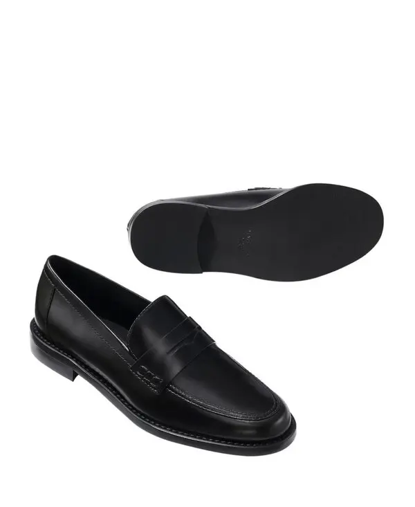 MARGAUX LONNBERG The Marlowe Loafer Flats - Black Calf