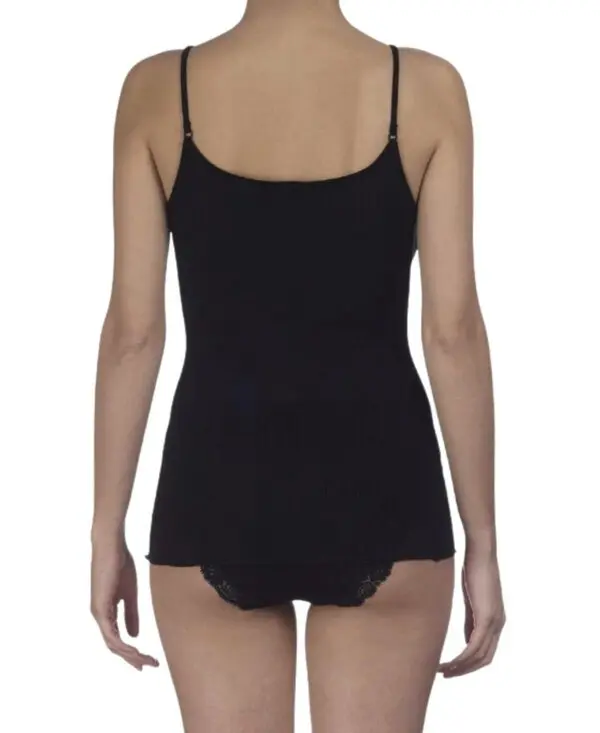 OSCALITO Ribbed Wool And Silk Camisole - Black