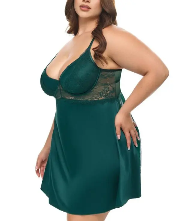 OH LA LA CHERI Plus Dawn Satin Babydoll