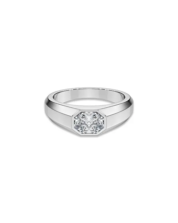 SWAROVSKI Octagon Lab Grown Diamond Band Ring - Silver