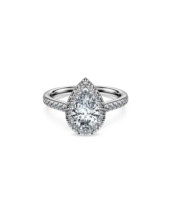 SWAROVSKI Eternity Certified Lab Grown Diamond Pear Halo Ring - Silver