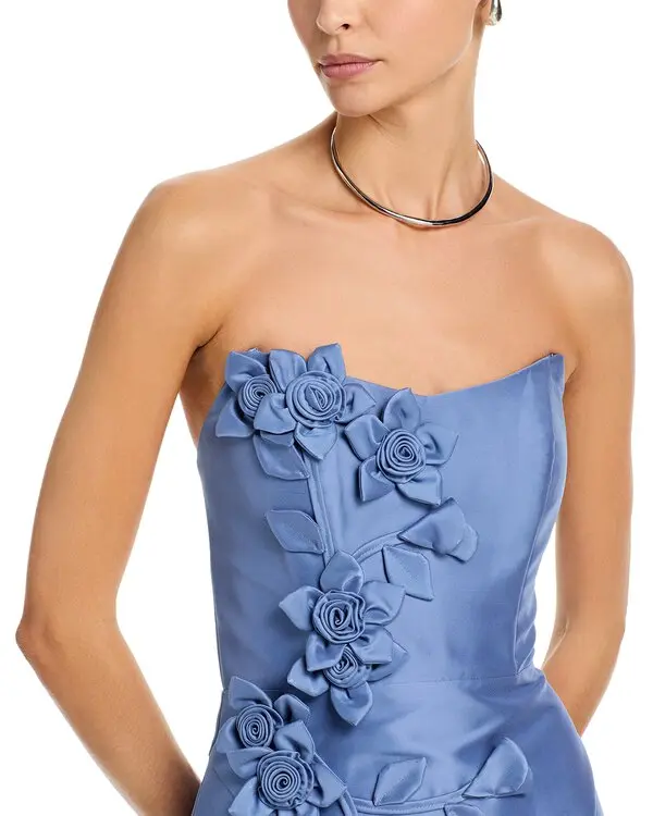 Aqua Strapless Mikdo Dress