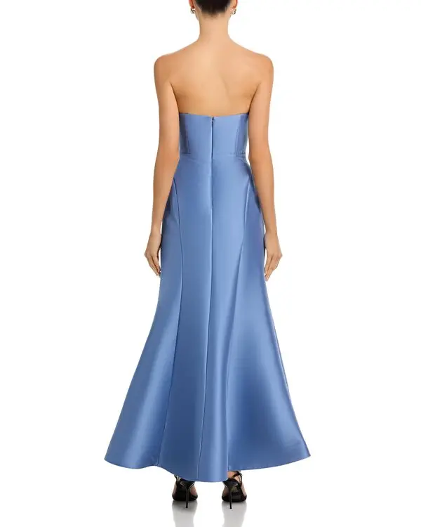 Aqua Strapless Mikdo Dress