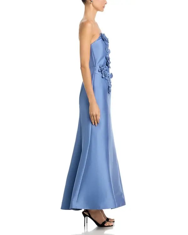 Aqua Strapless Mikdo Dress