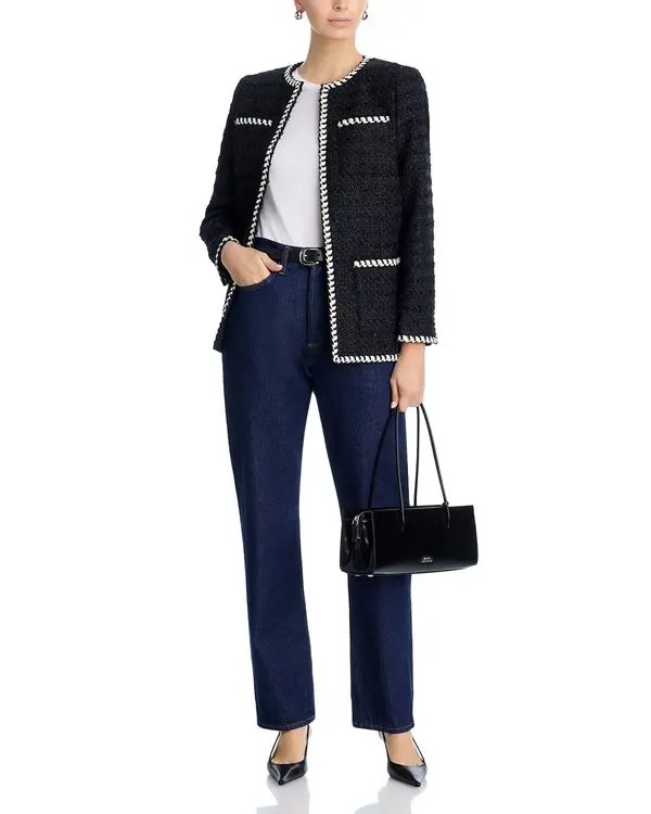 Aqua Trapeze Tweed Jacket