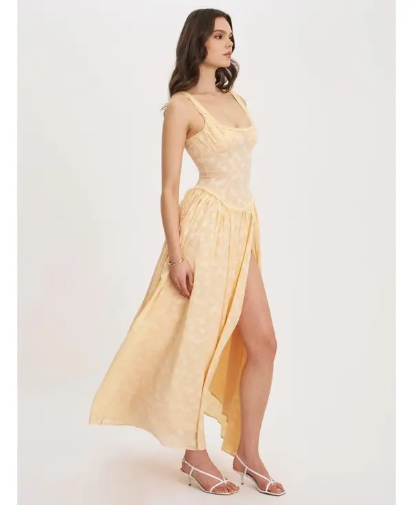 MISS CIRCLE NEW YORK Ulissa Jacquard Maxi Dress