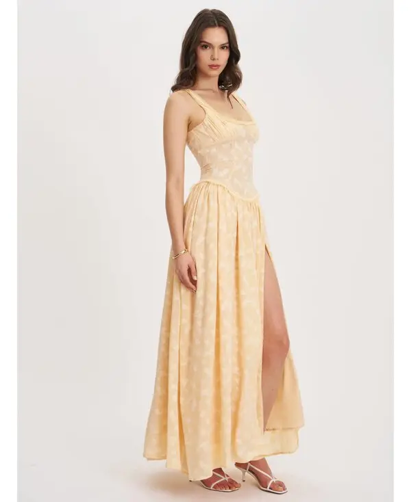 MISS CIRCLE NEW YORK Ulissa Jacquard Maxi Dress
