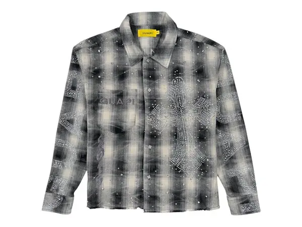 GUAPI Cross Flannel Shirt - Cloud Grey