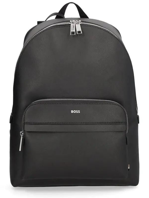 BOSS Leather Backpack - Black