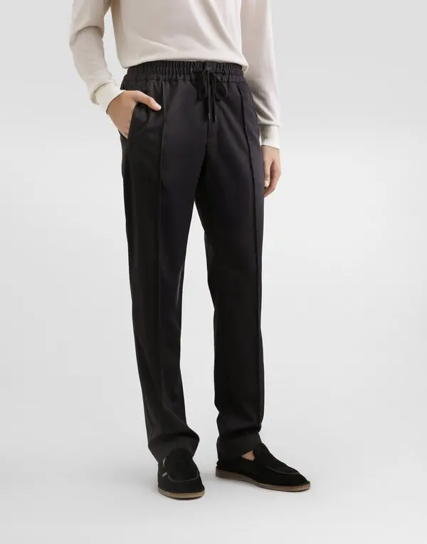 Dolce & Gabbana Wool Canvas Jogging Trousers