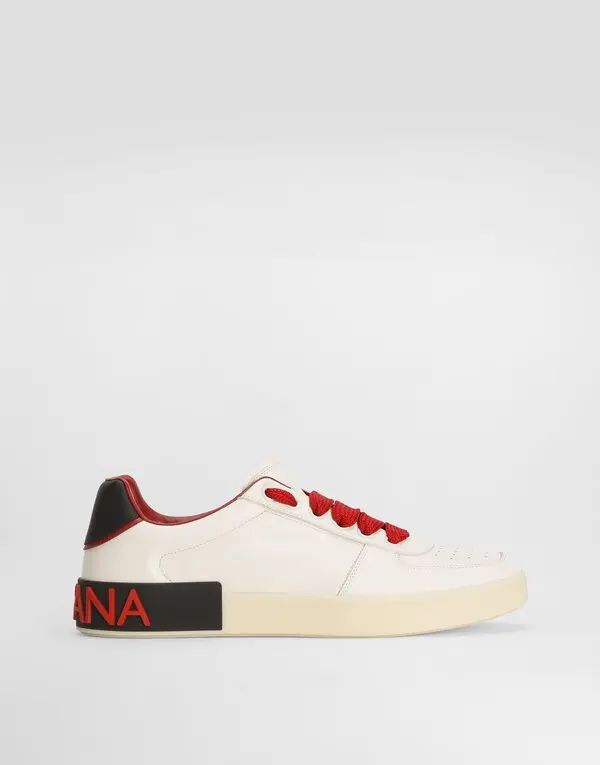 Dolce & Gabbana Portofino Sneakers In Nappa Leather - Multicolor