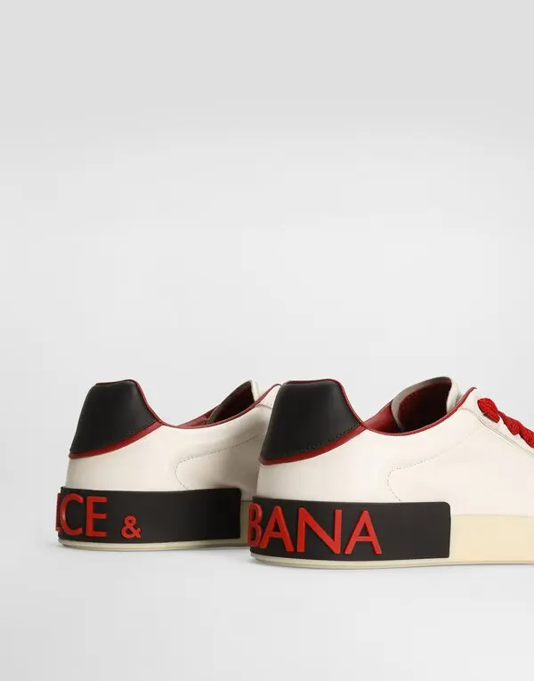 Dolce & Gabbana Portofino Sneakers In Nappa Leather - Multicolor