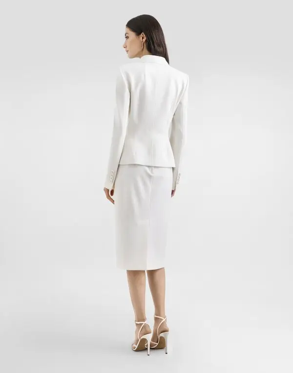 Dolce & Gabbana Double-breasted Twill Jacket - White