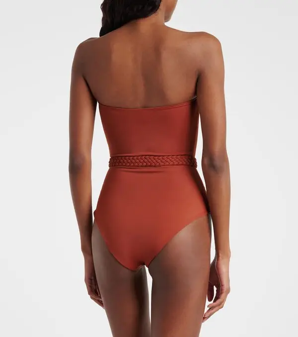 Johanna Ortiz Belted Swimsuit - Brown