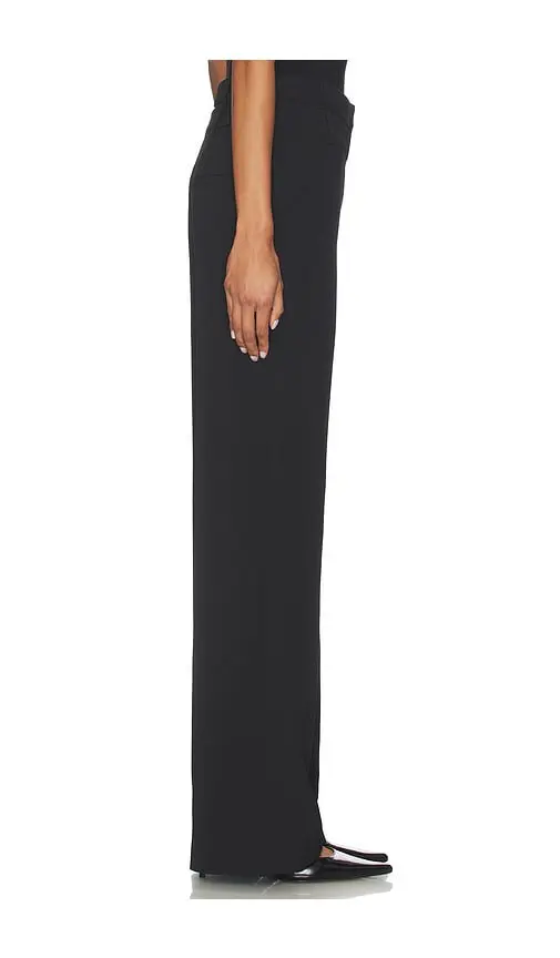 Veronica Beard Tonelli Pant With Double Waist - Black
