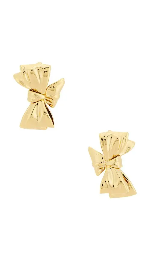 JENNIFER FISHER Small Bow Earrings - Yellow Gold
