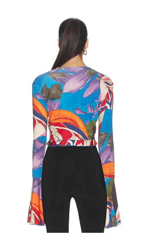 DONDE ESTEBAN Palenque Flores Jersey Blouse - Multi