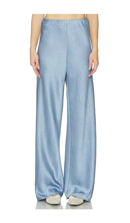 Vince High Waist Fluid Satin Bias Pant - Pacific