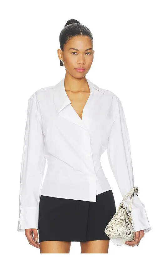 Attico Asymmetrical Shirt - White